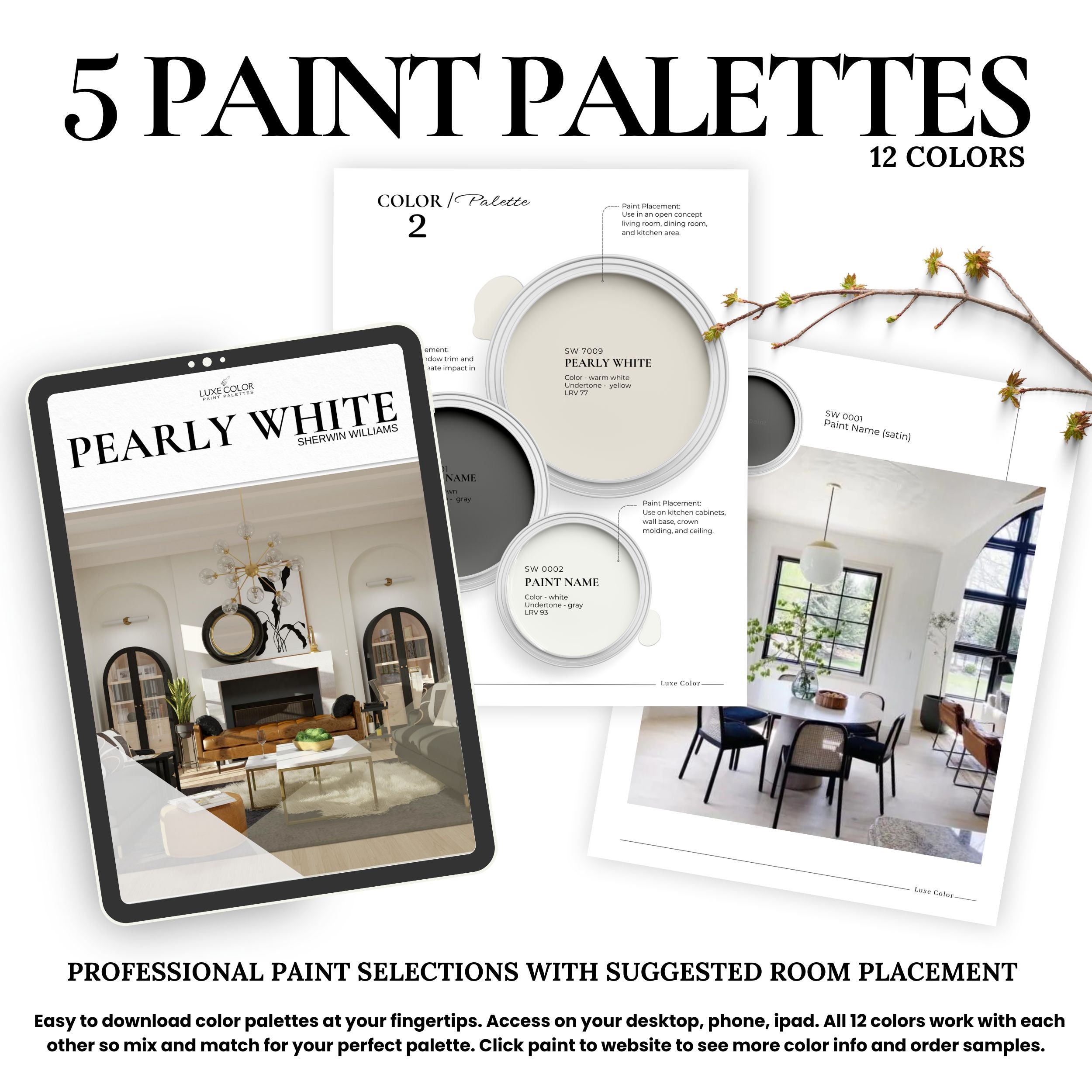 Sherwin Williams Pearly White With Coordinating Colors for Your Whole ...