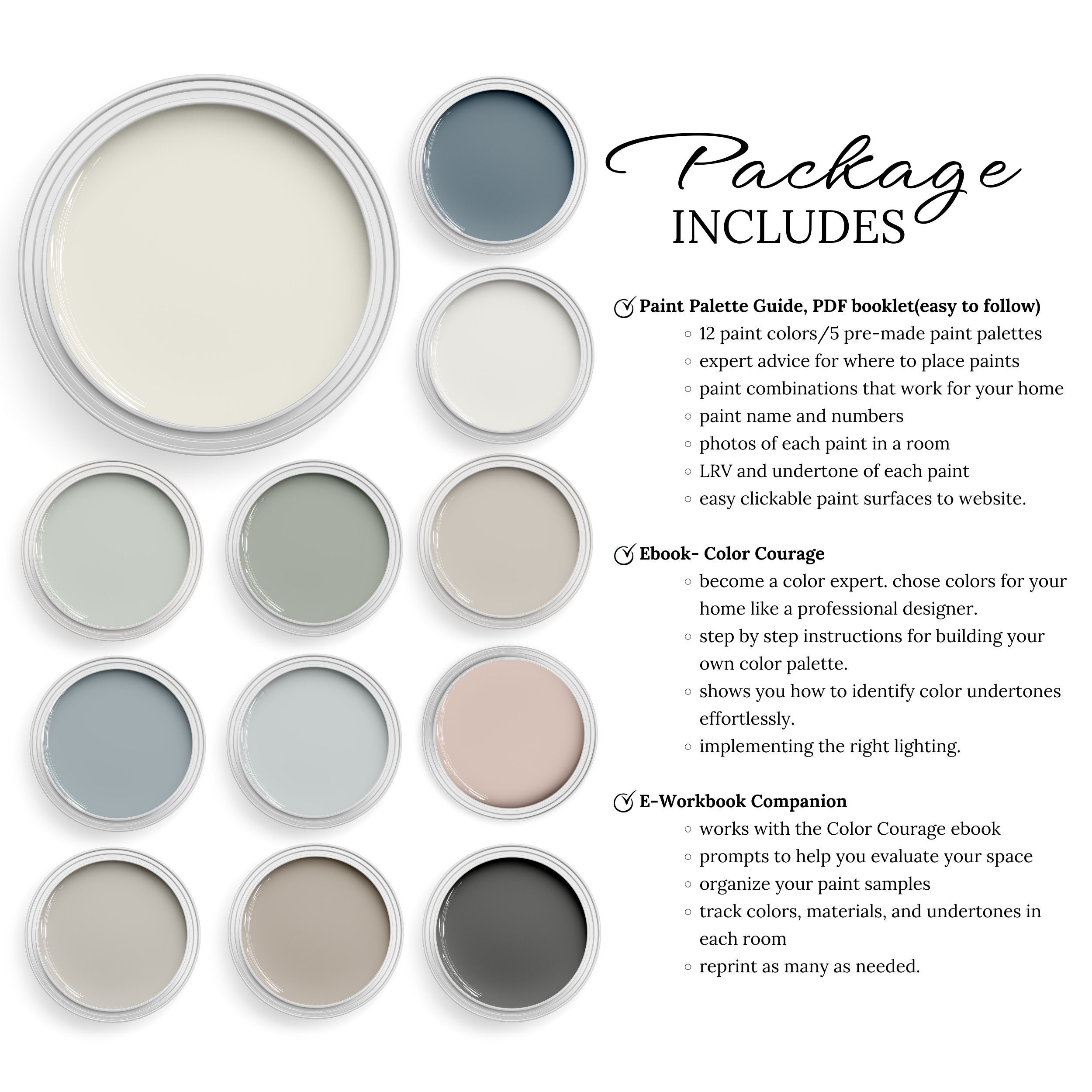 SW Alabaster Paint Palette. Color Scheme for Your Whole Home. - Etsy