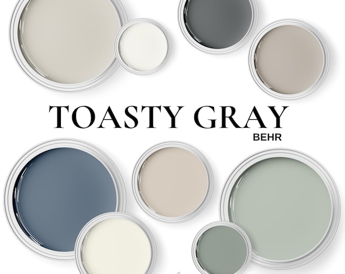 Behr Toasty Gray Color Palette | Neutral Warm Gray Paint Combinations ...