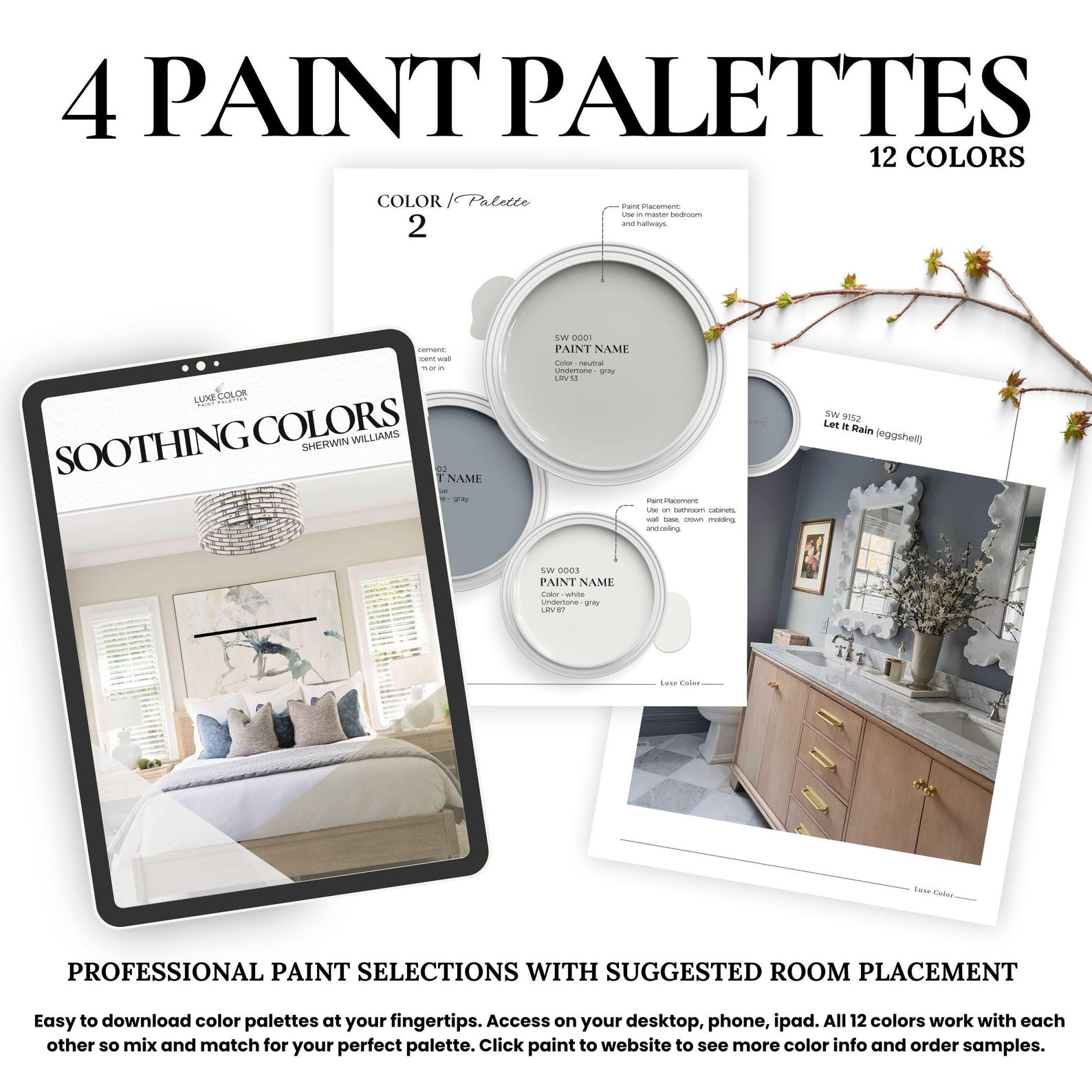 Soothing Paint Colors From Sherwin Williams ~ A Tranquil Color Palette ...