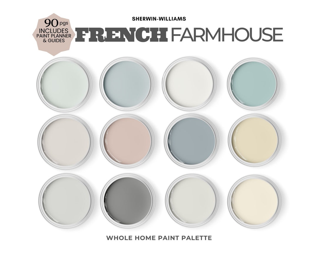 Sherwin Williams French Farmhouse Color Palette French - Etsy Canada