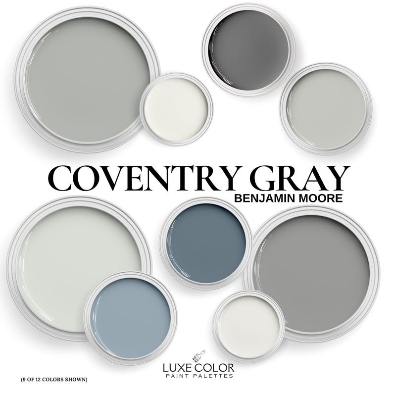 Benjamin Moore Coventry Gray and Complementary Colors ~ Color Palette ...