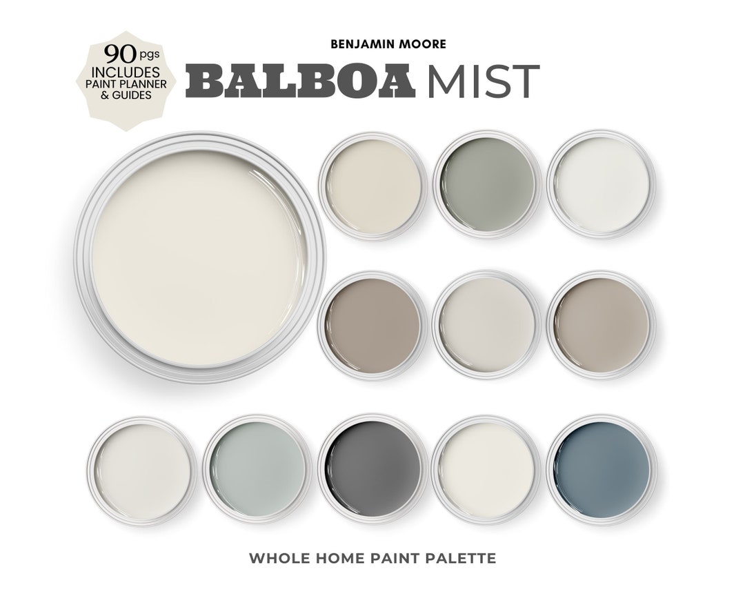Benjamin Moore Balboa Mist Color Combinations With BM - Etsy