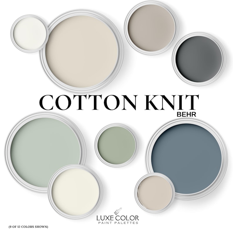 Behr Cotton Knit Paint Palette Combinations. Includes Behr Adirondack ...