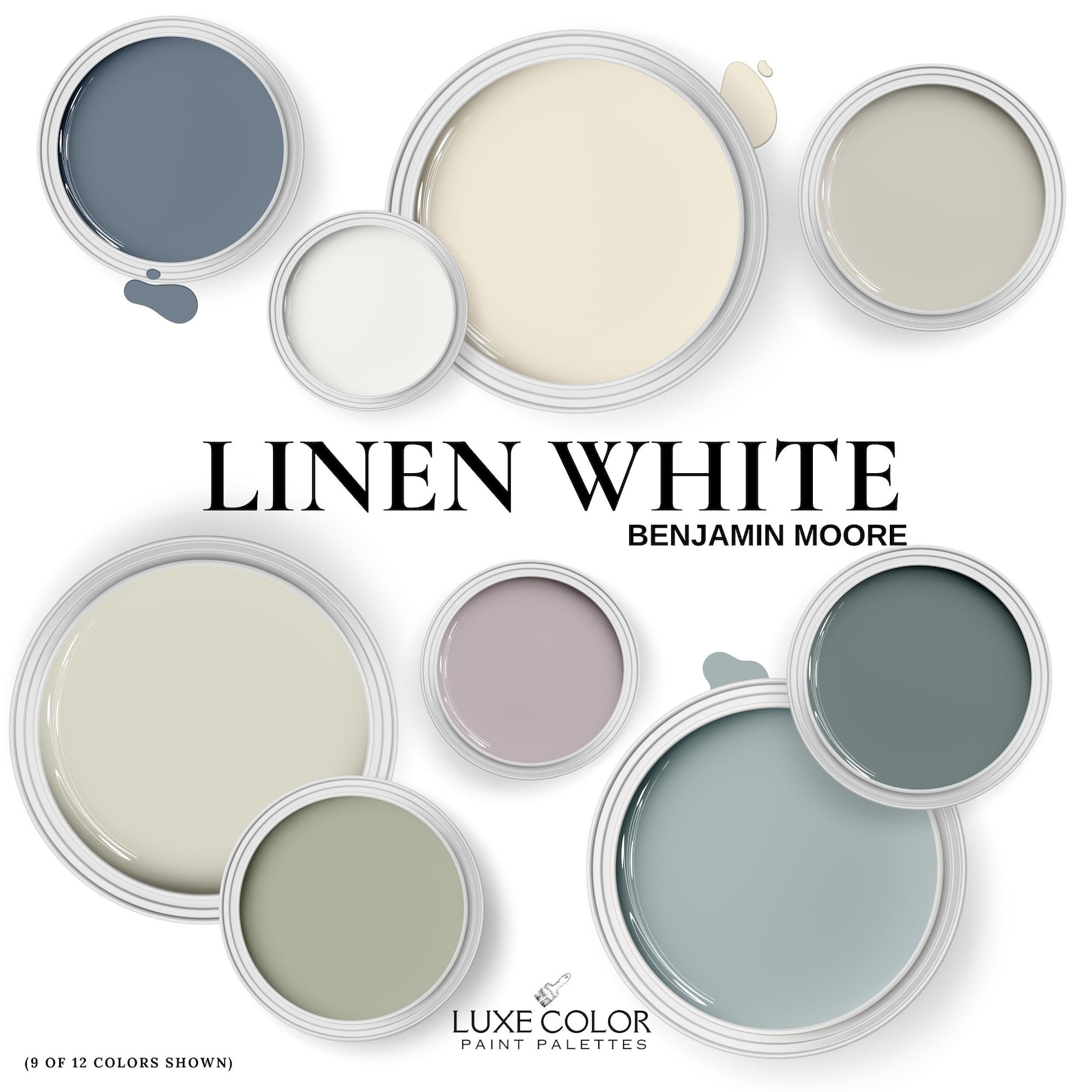 Linen White Benjamin Moore Color Scheme ~ Color Palette for Whole Home ...