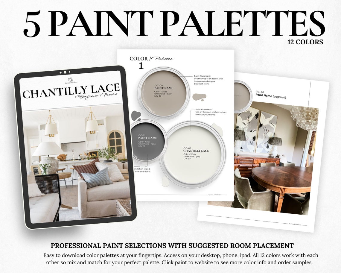 Benjamin Moore Chantilly Lace Color Palette Complementary Color Palette ...