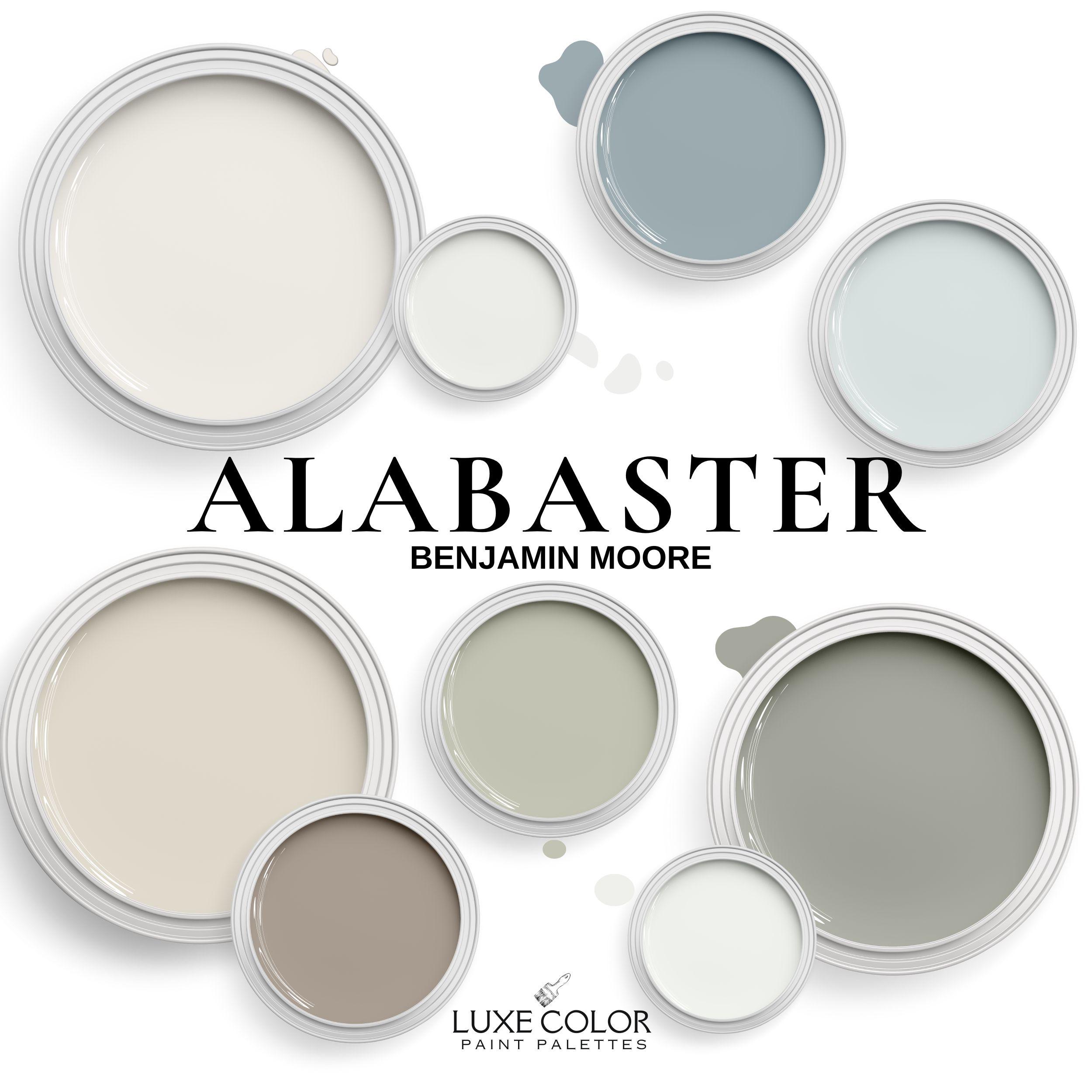 Alabaster Paint Benjamin Moore Color Palette for a Living Room, Bedroom ...