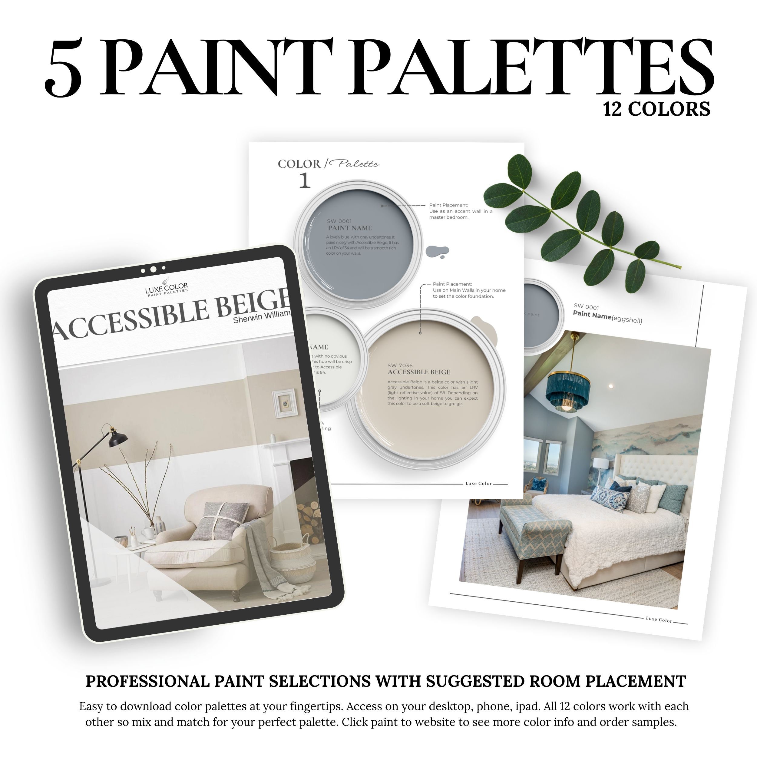 Accessible Beige Color Palette Sherwin Williams Complementary Colors ...