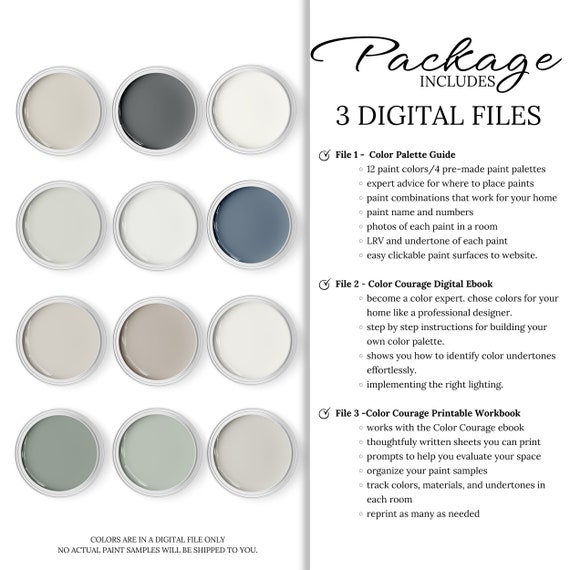 Modern Farmhouse Color Palette Behr Paint Combinations With Perfect Taupe and Behr Dove for Your Whole Home. Etsy
