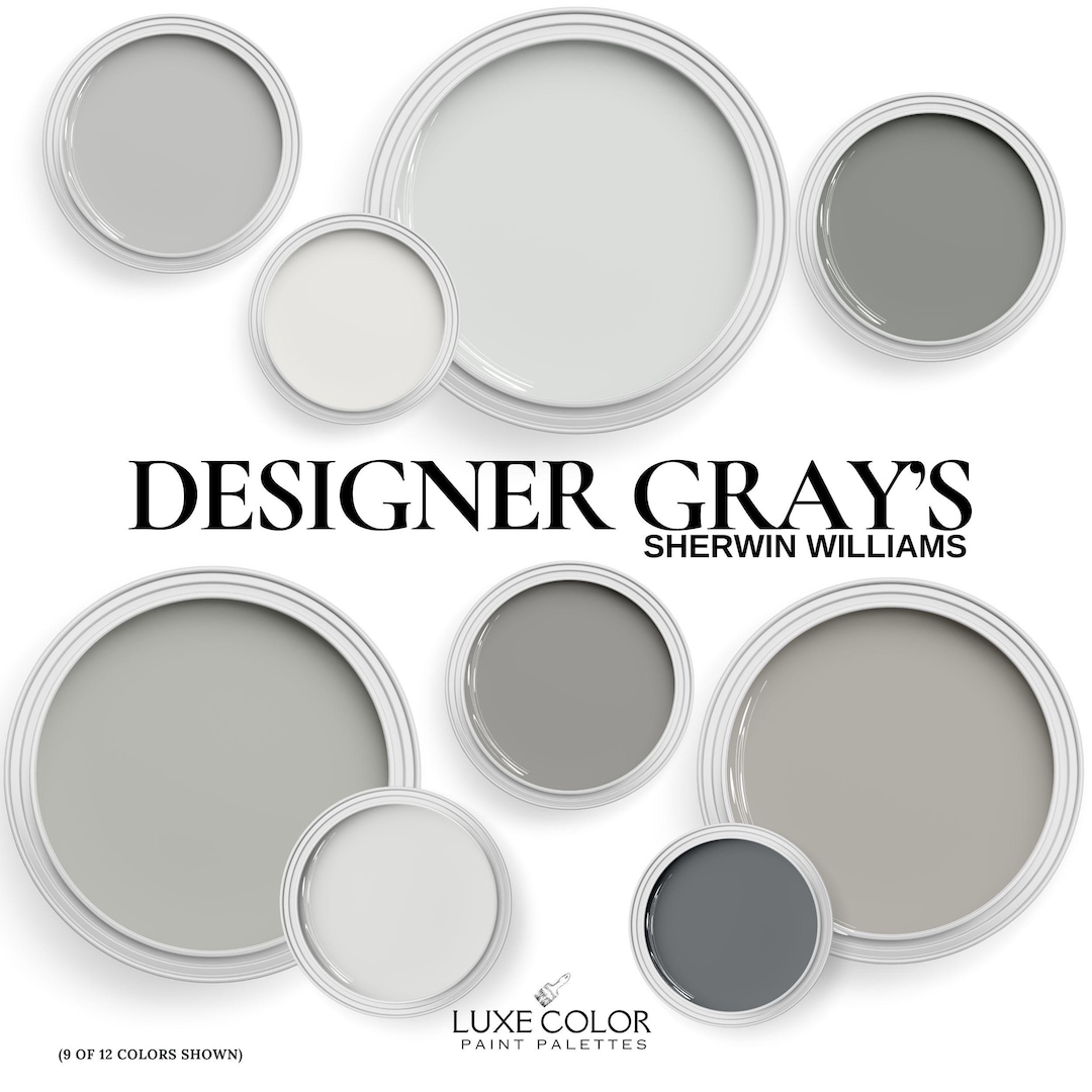 Sherwin Williams Gray Colors Palette | Coordinating Shades of Gray ...