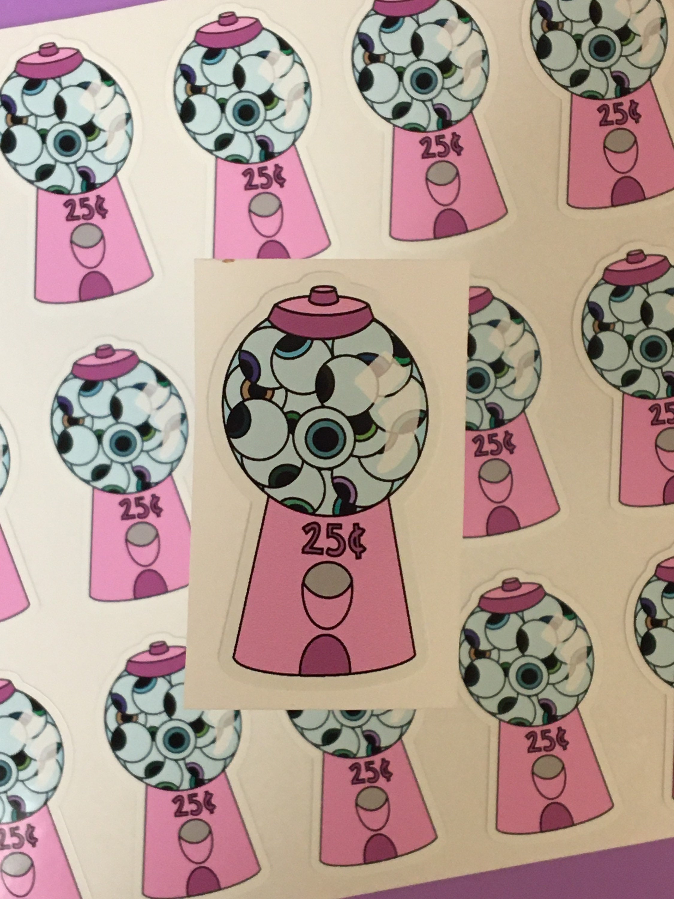 Sticker Eyeball Gumball Machine Spooky Cute Creepy Pastel Goth Funky ...
