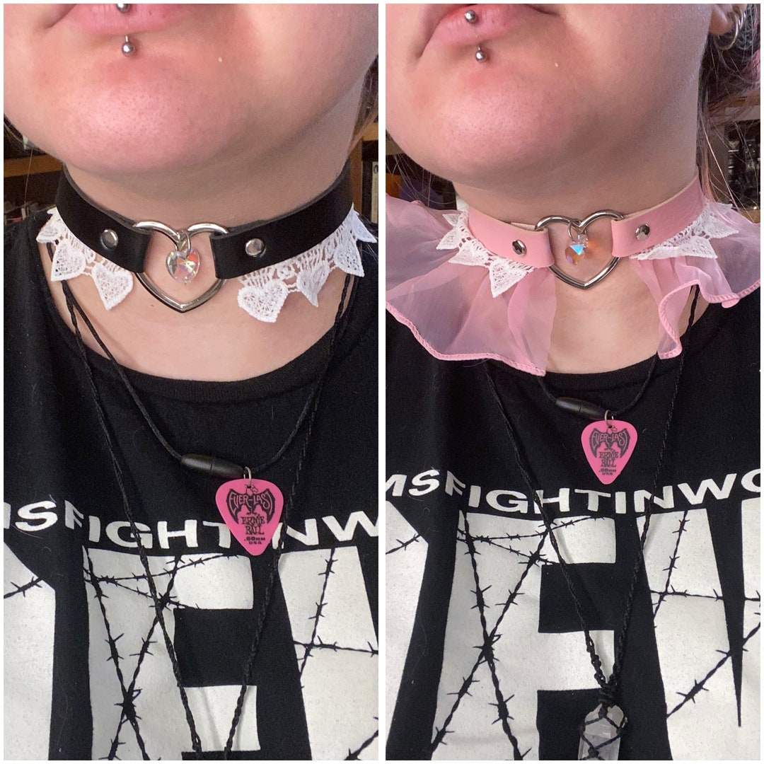 Handmade Lace Ruffle Chokers/collars Pastel Goth Kawaii Lolita ...