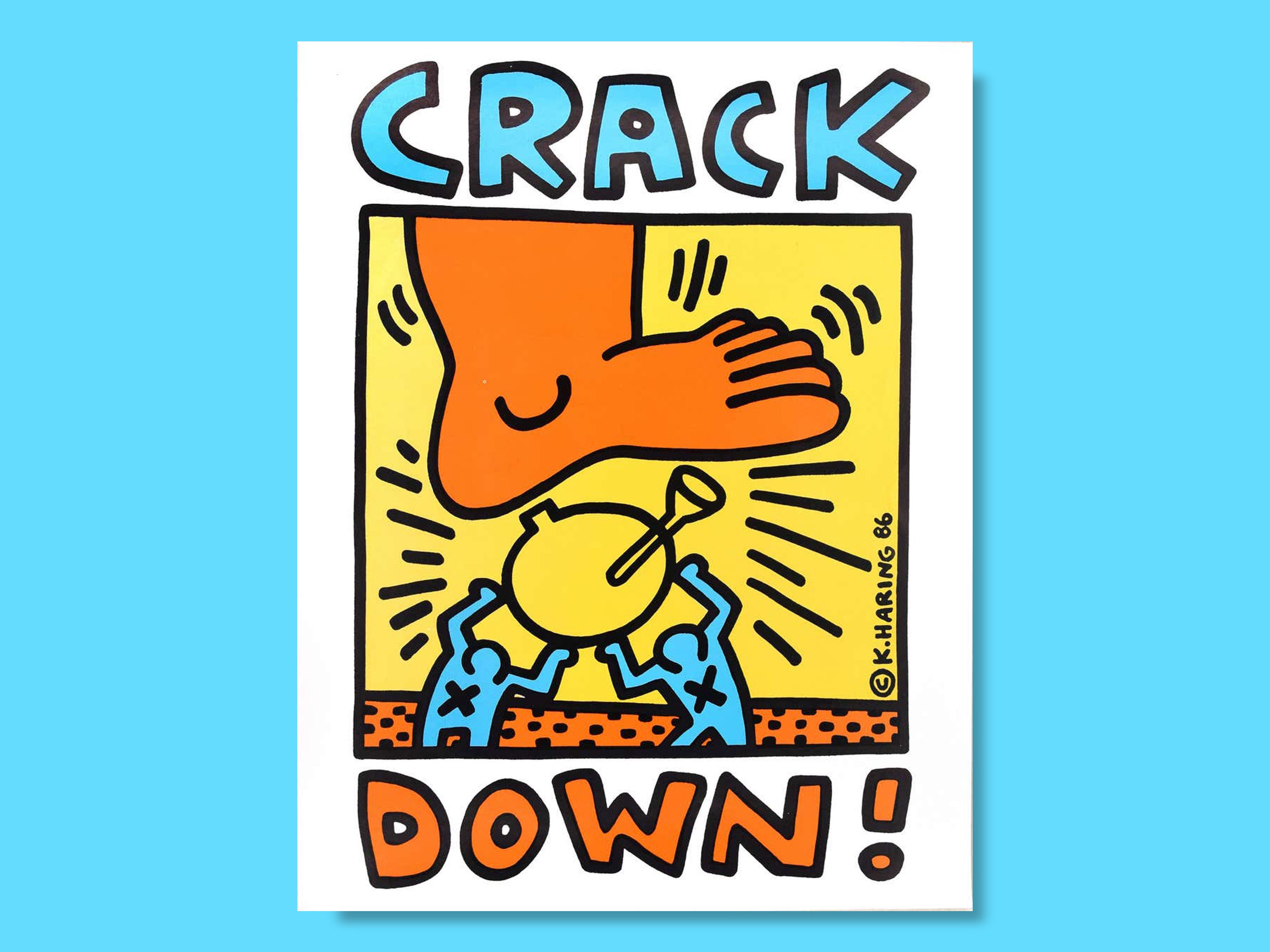 Keith Haring Crack Down Original Poster. 1986, Offset Lithograph in ...