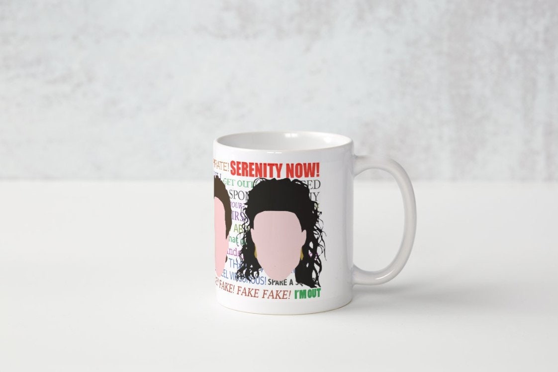 Seinfeld Mug, Vector Art, Jerry, George, Elaine, Kramer, Seinfeld Gift ...
