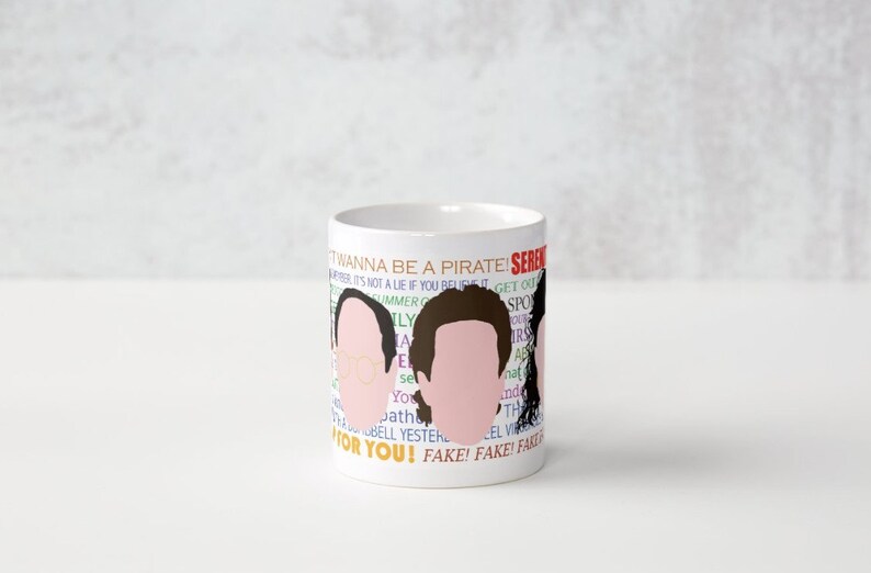 Seinfeld Mug, Vector Art, Jerry, George, Elaine, Kramer, Seinfeld Gift ...