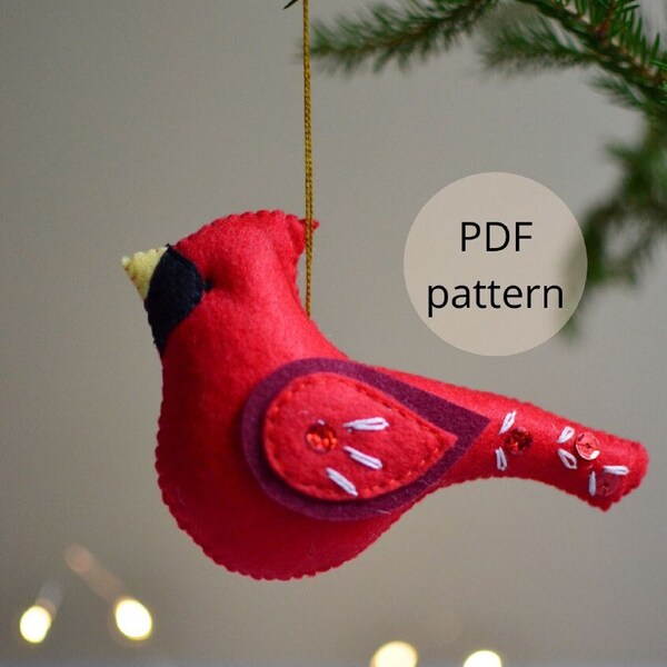 Felt Cardinal Ornament - Etsy