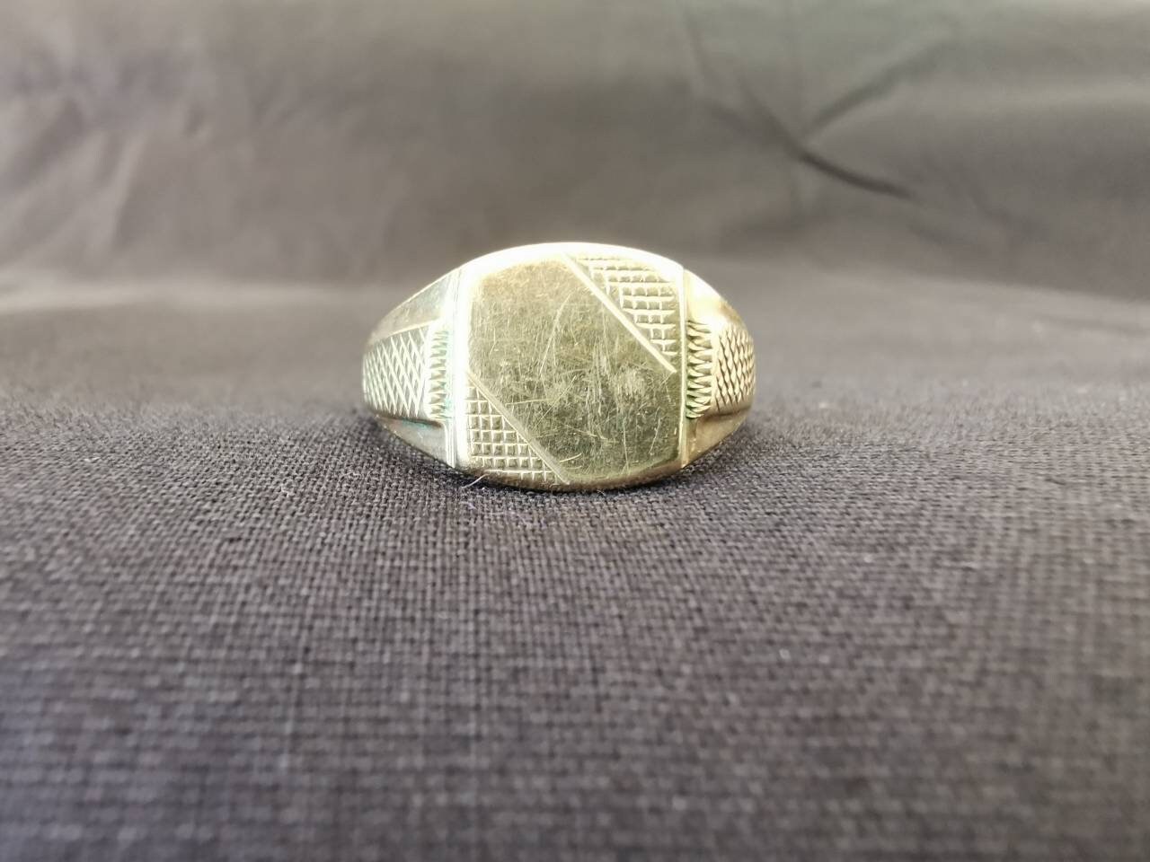 Vintage Chunky 9ct Solid Gold Signet Ring by Lawson Ward & Gammage UK T ...