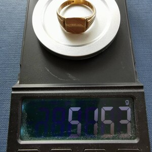 Vintage Chunky 9ct Solid Gold Signet Ring by Lawson Ward & Gammage UK T ...