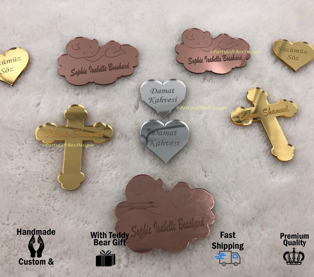 Custom Acrylic Mirror Tags Self Adhesive, Gold Mirror Tag, Rose Gold ...