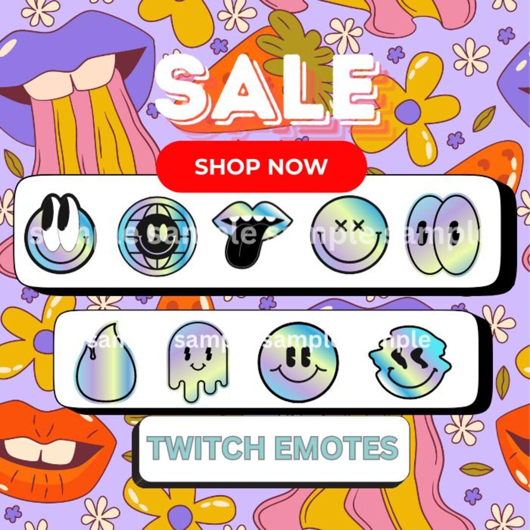 Trippy Rave Cute Emotes PART 2 Cute Colorful Blended 112px Instant ...