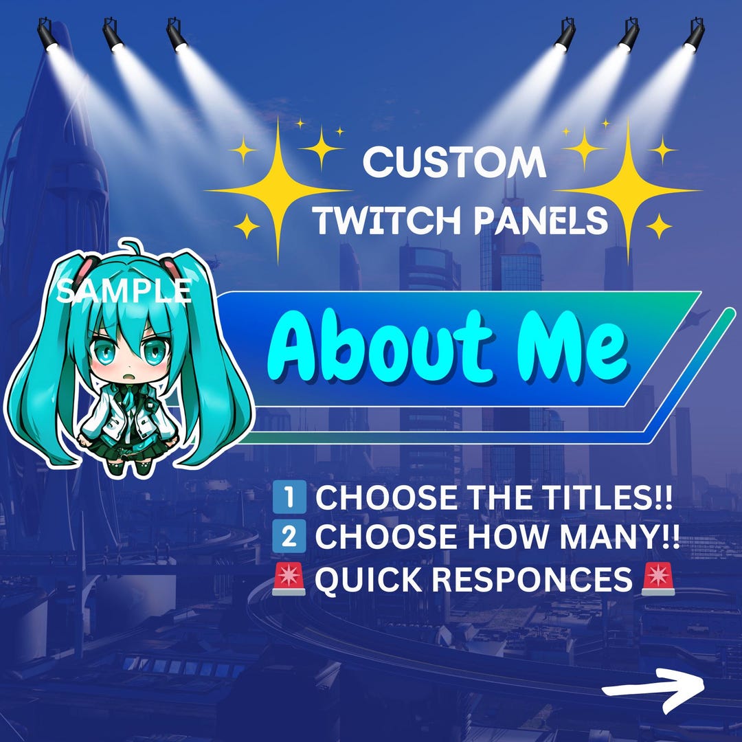 5 Custom Chibi Twitch Panels You Choose the Titles & Quantity Perfect ...