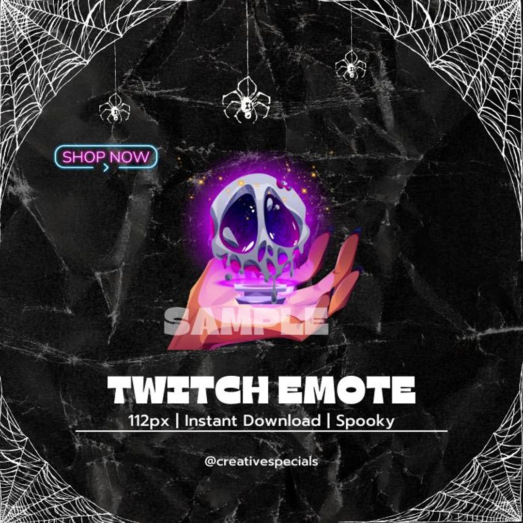 Enchanted Ghost Orb Twitch Emote Spooky Emote Halloween Vibes 112px ...