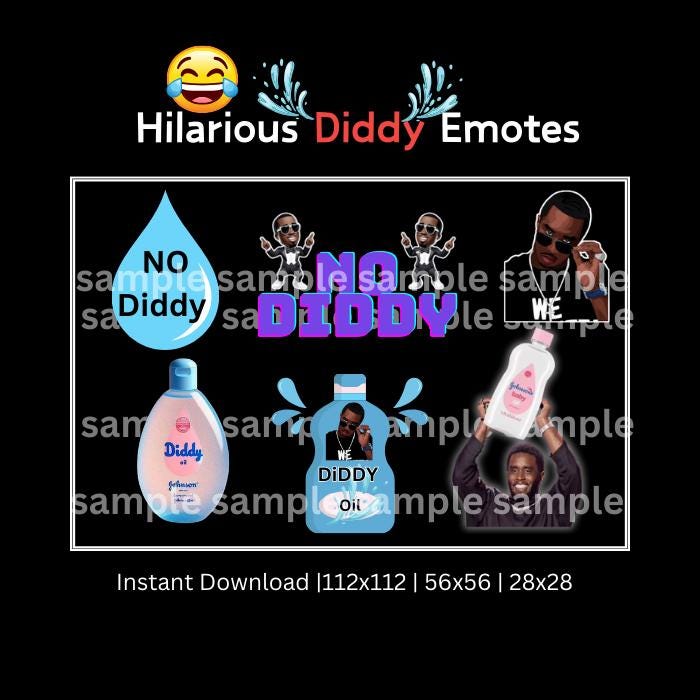 Divertidas emoticones de Twitch de Diddy / Aceite de Diddy / Selfie de ...