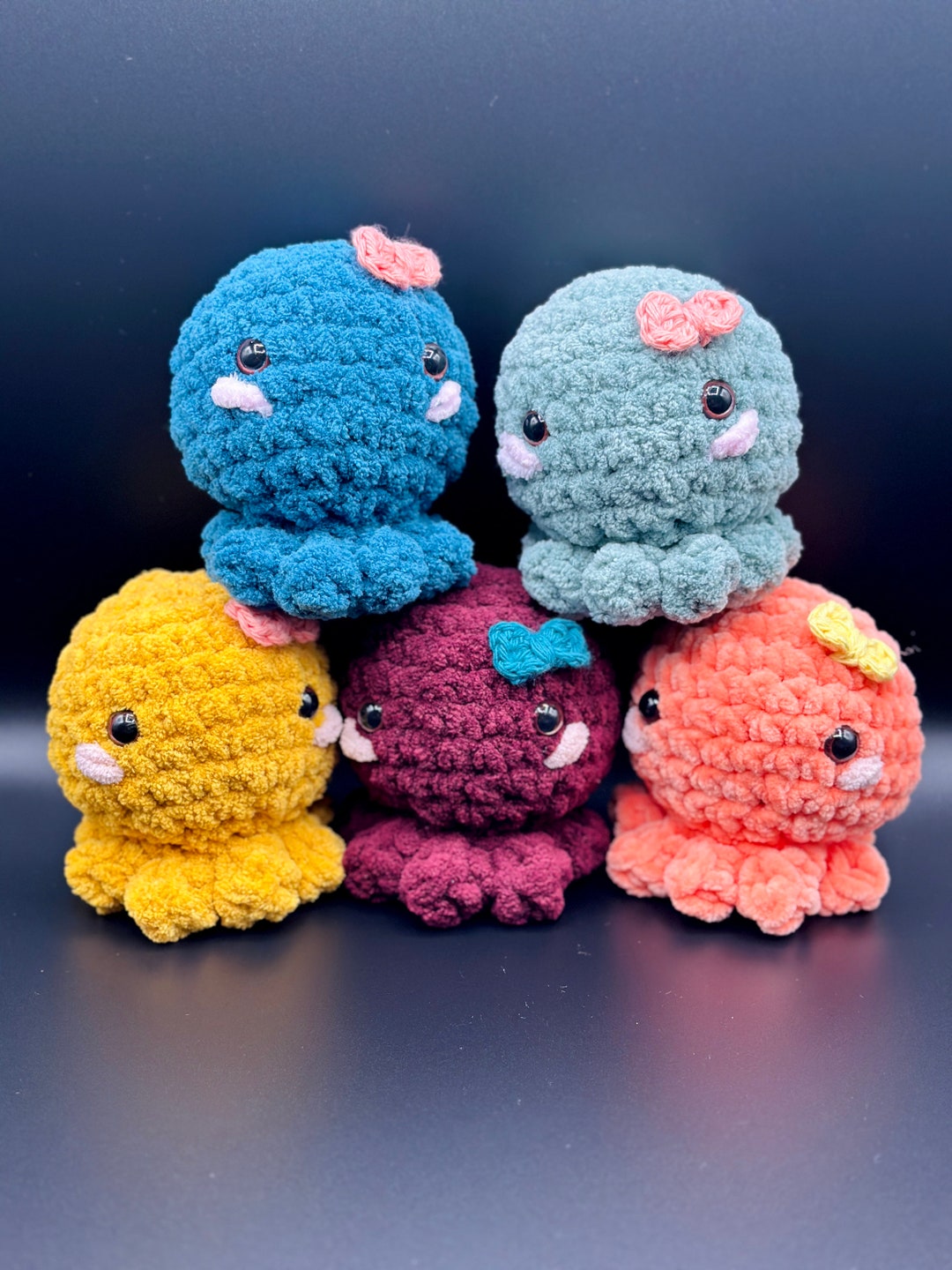 Octopus Plush Crochet Baby Octopus Toy Crochet Animals Unique Gift Idea ...