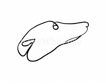 Greyhound Line Drawing - Etsy