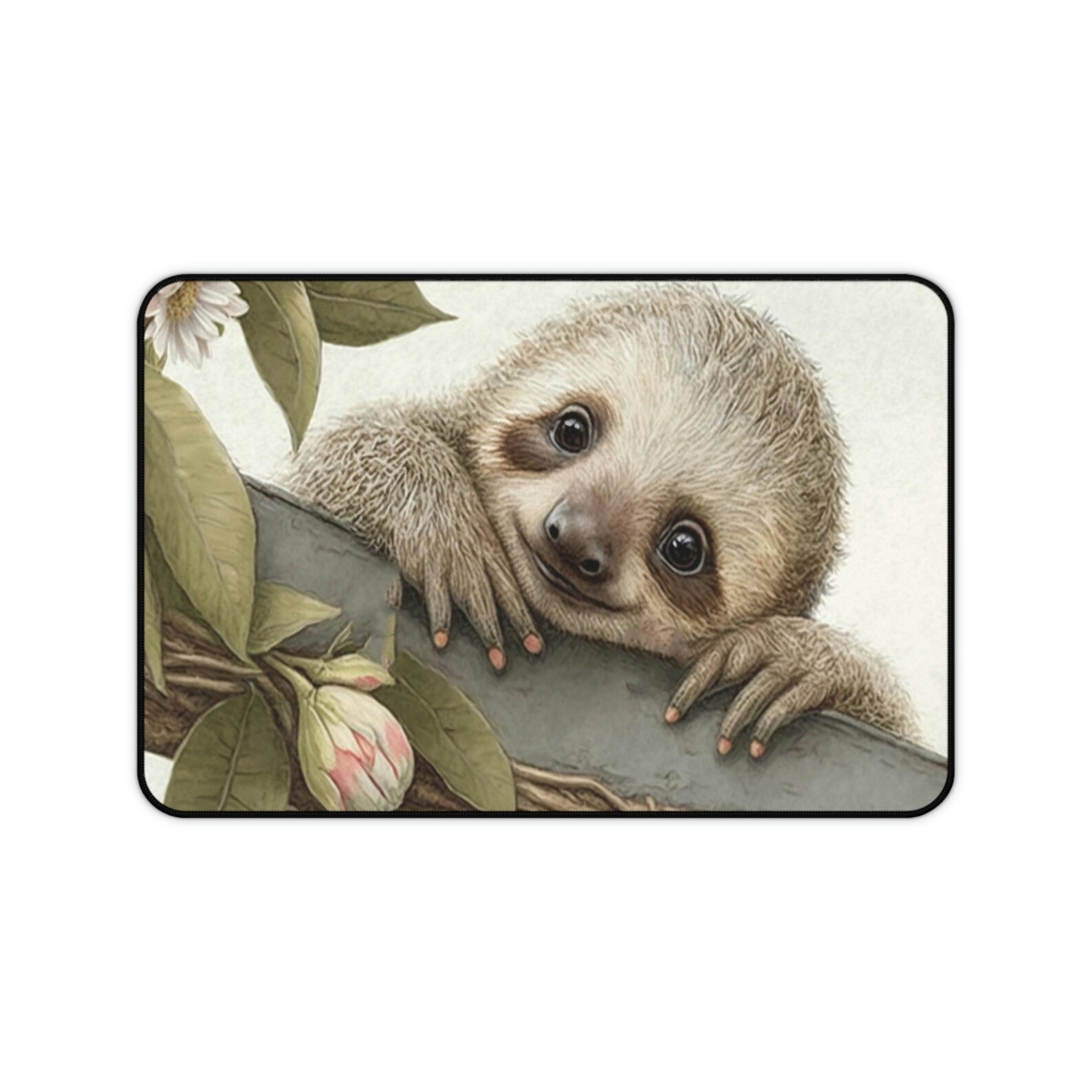 Sloth Desk Pad Cute Desk Mat Cute Animal Mousepad Sloth - Etsy