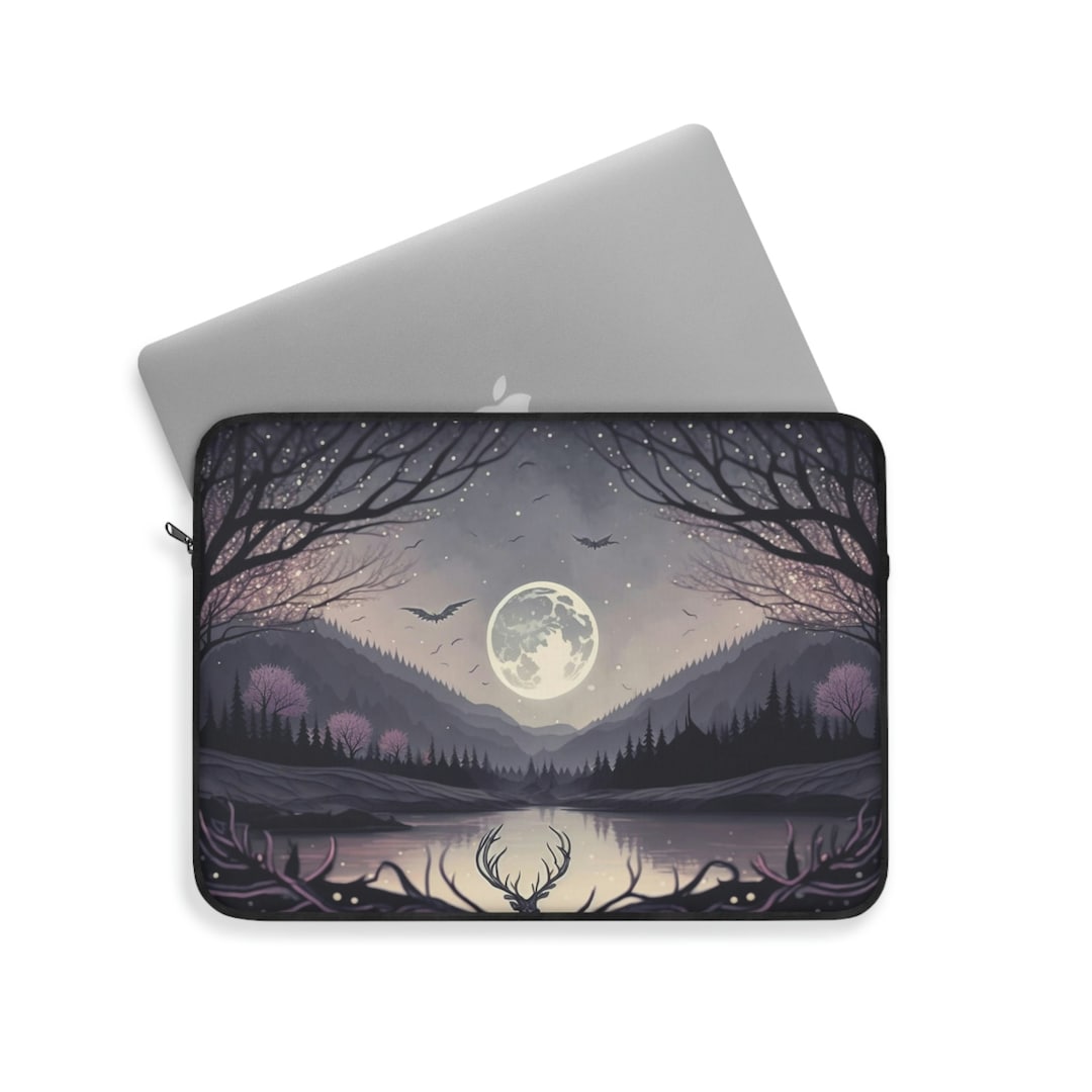 Dreamy Midnight Laptop Sleeve, Forest Laptop Sleeve, Woodland Computer ...