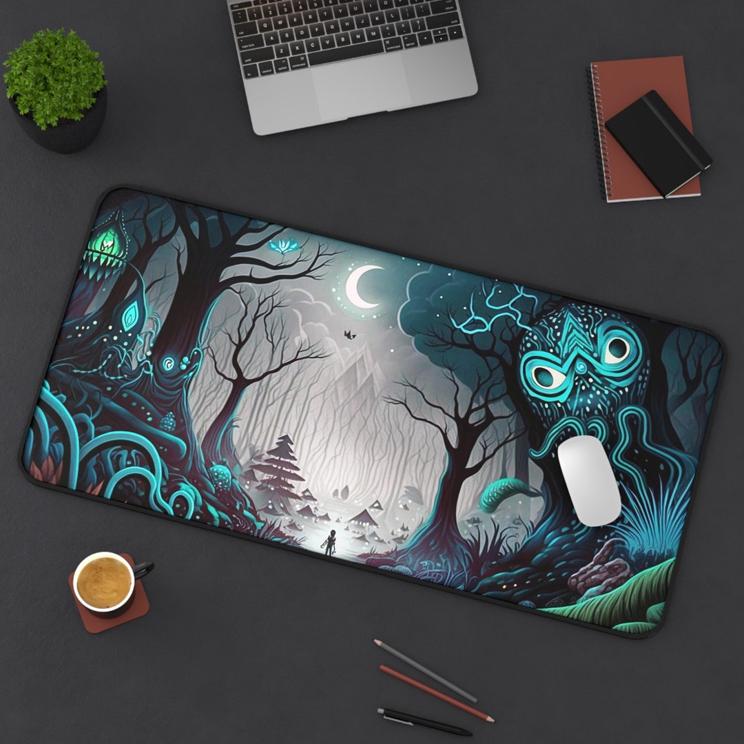 Enchanted Forest Desk Mat Girly Desk Gaming Mousepad XL Gamer Desk Setup Large Mouse Pad Big ...