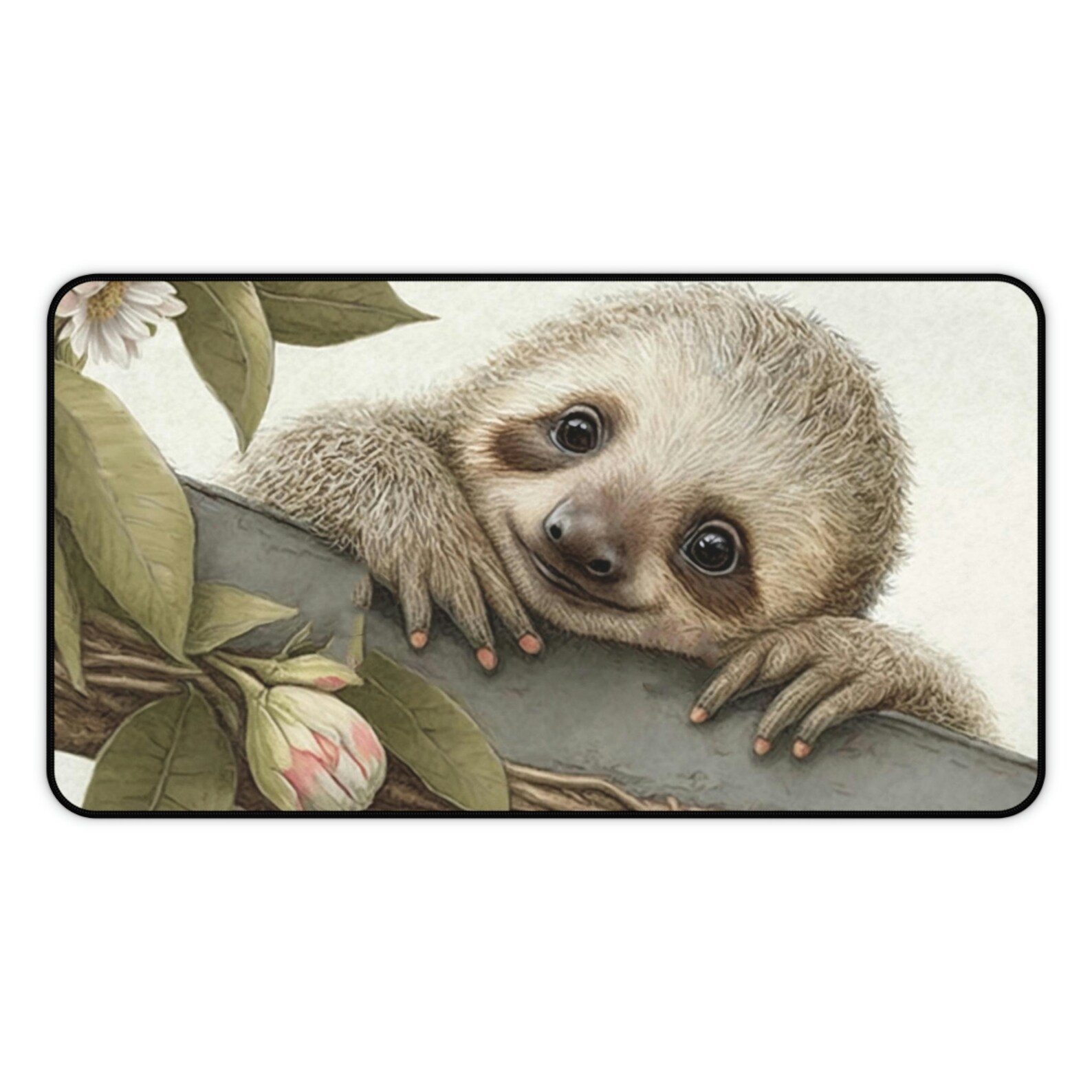 Sloth Desk Pad Cute Desk Mat Cute Animal Mousepad Sloth - Etsy