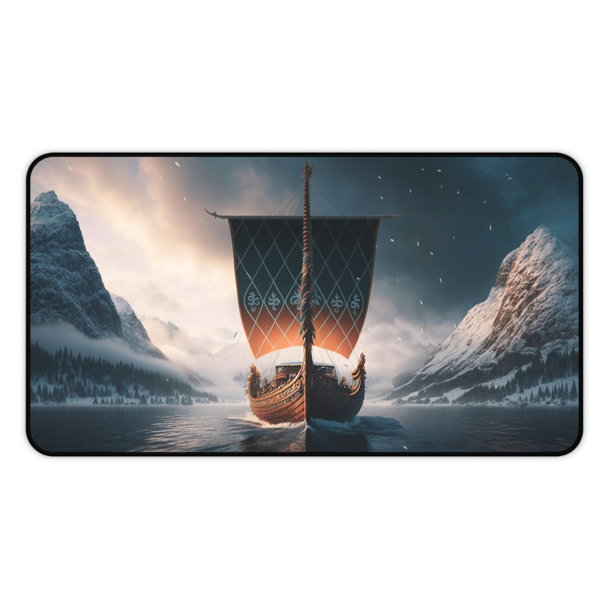 Viking Ship Deskpad, Viking Desk Mat, Viking Mousepad XL, Norse Mouse ...