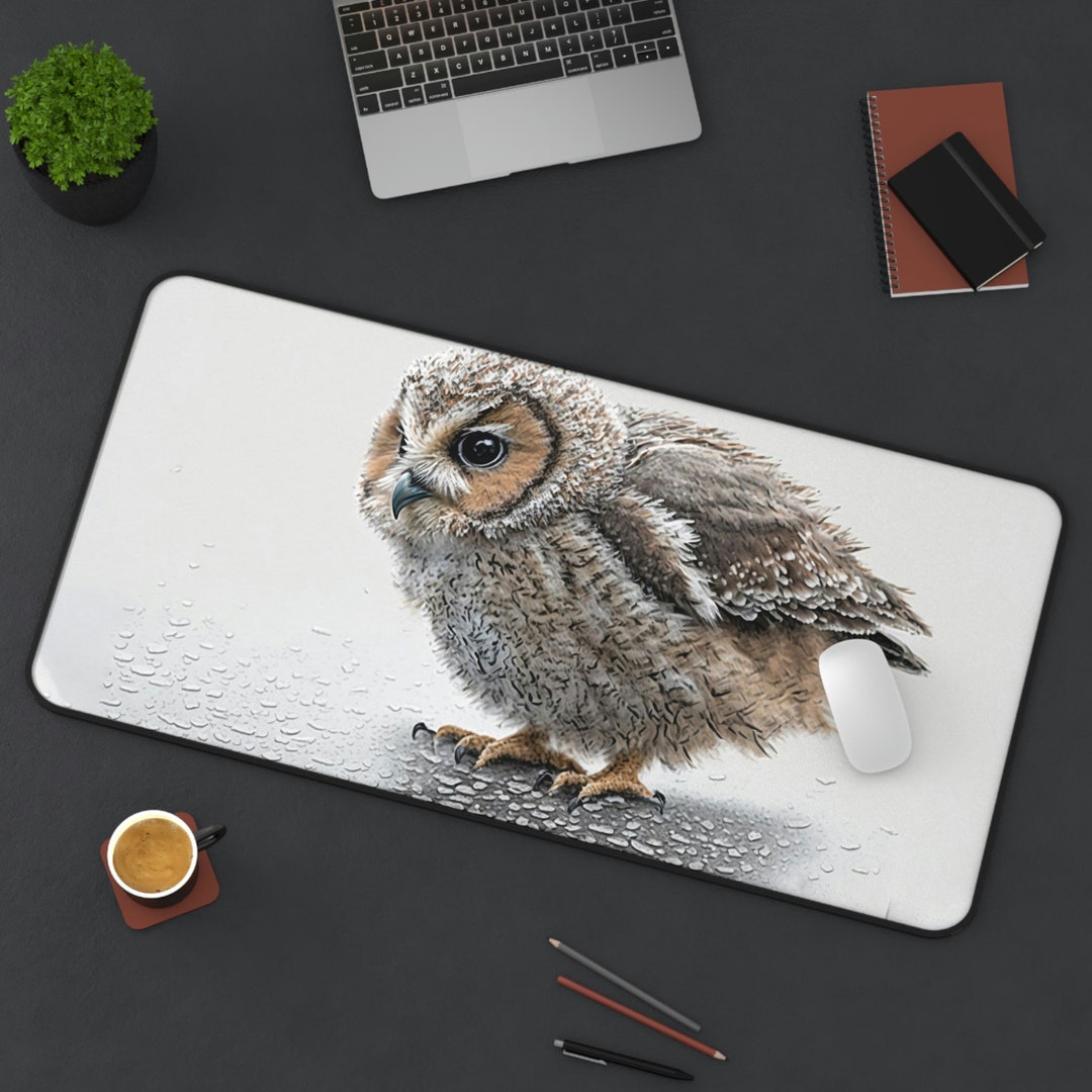 Owl Kids Desk, Cute Desk Decor, Owl Mouse Pad, Owl Deskpad, Animal Desk ...