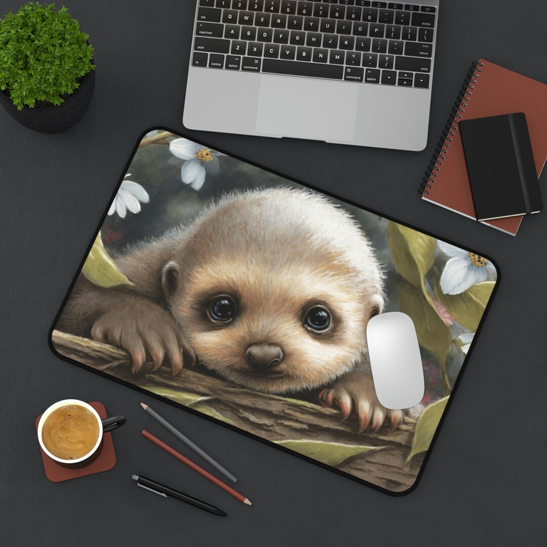 Cute Sloth Mouse Pad, Sloth Desk Mat, Cute Mousepad, XXL Desk Pad ...