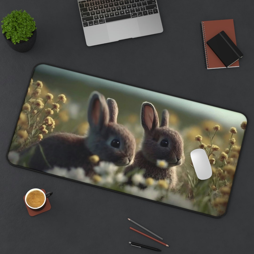 Adorable Baby Bunny-inspired Desk Mats Protect Your Workspace in Style ...