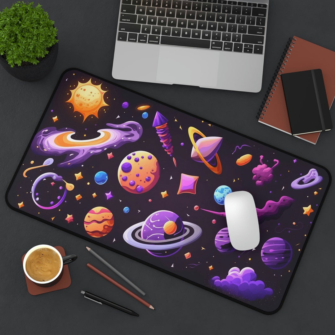 Kawaii Cosmos Office Accessory Cute Desk Decor Space Playmat Planet ...