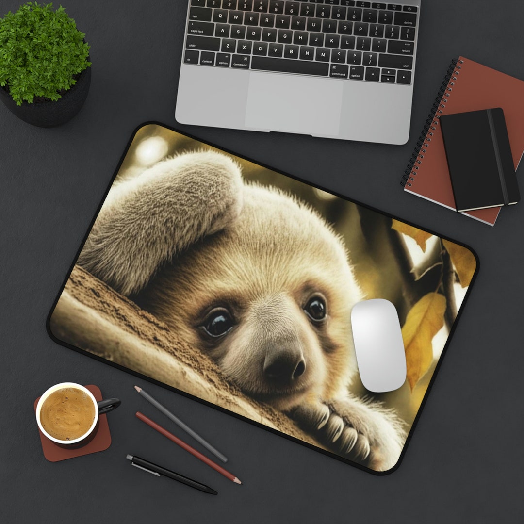 Sloth Kids Desk, Cute Desk Decor, Sloth Mouse Pad, Sloth Deskpad ...