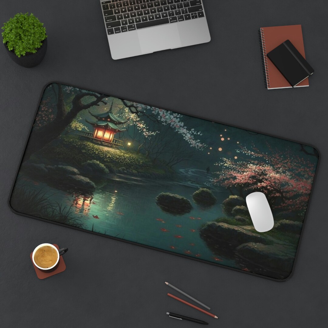 Sakura Mouse Pad Japanese Garden Desk Mat Sakura Mouse Pad Cherry ...