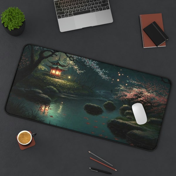 Japanese Sakura Art Desk Mat - Etsy