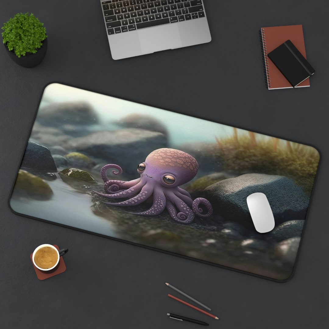 Baby Octopus Desk Mat Set 3 Sizes Available Non-slip and Waterproof ...