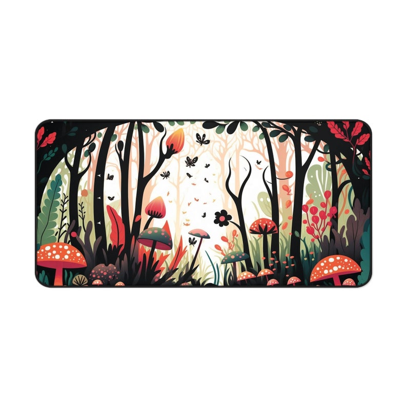 Botanical Mushroom Forest Playmat Gaming Play Mat Mushroom - Etsy