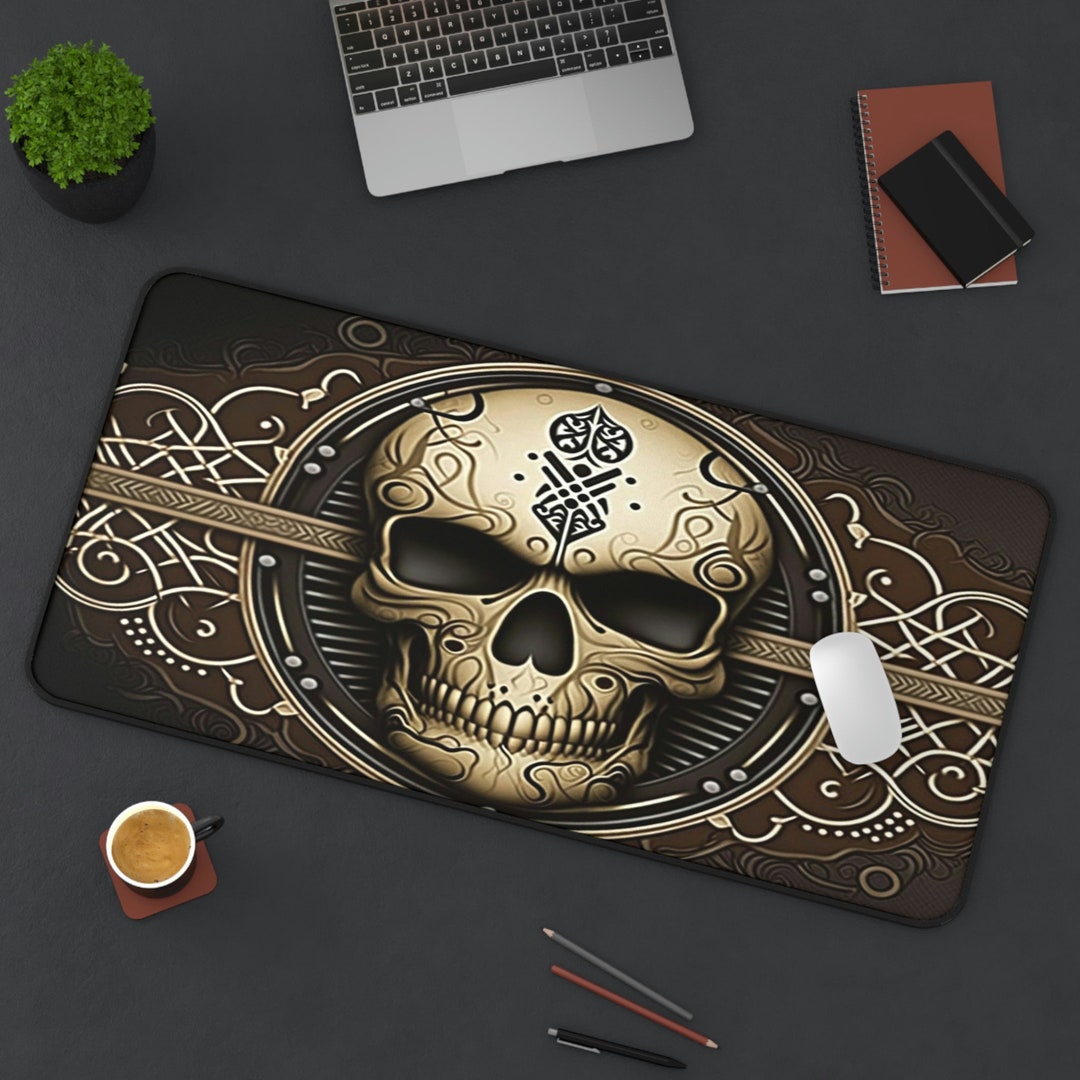 Gothic Skull Deskmat, Gothic Desk Mat, Goth Desk Pad, Gothic Mousepad ...