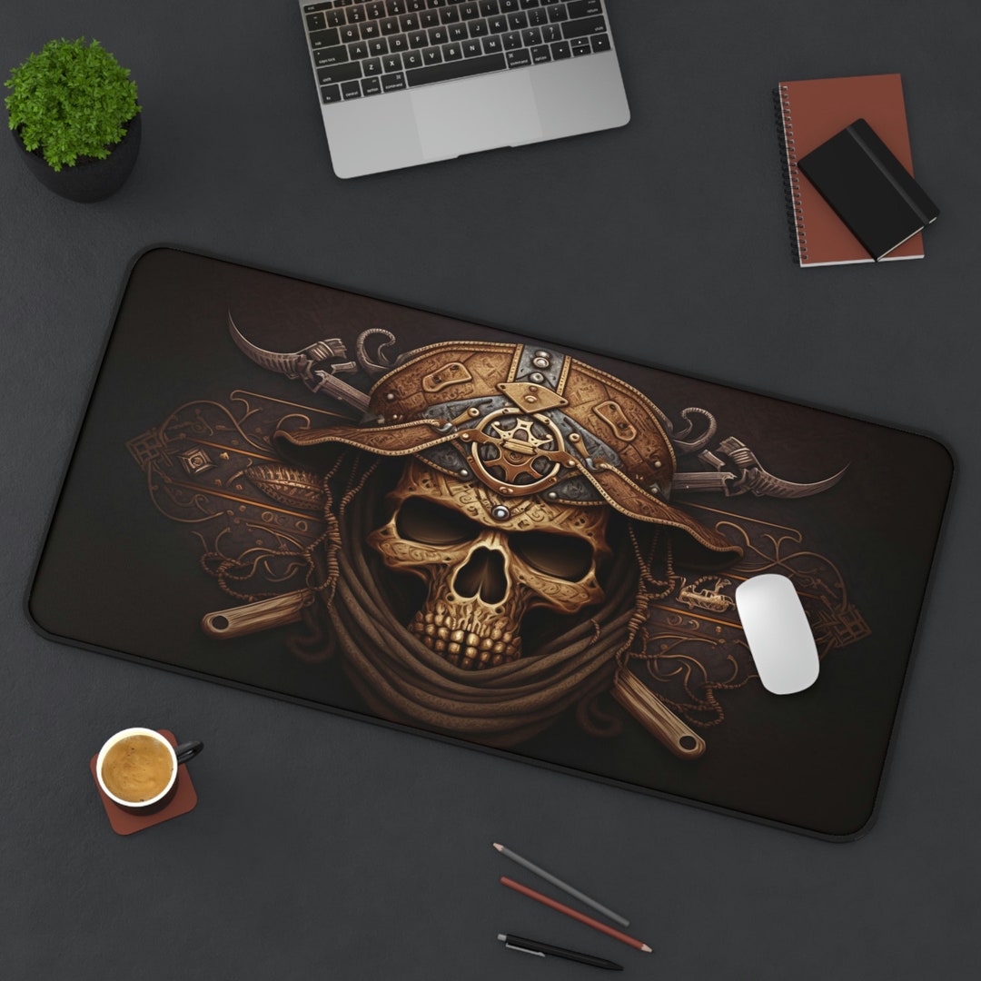 Pirate Skull Deskmat Pirate Desk Mat Pirate Mousepad Pirate Mouse Pad ...