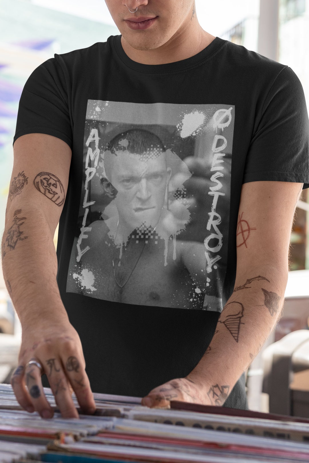 LA HAINE Classic Fit Amplifydestroy Print Tee Shirt French Film Paris ...
