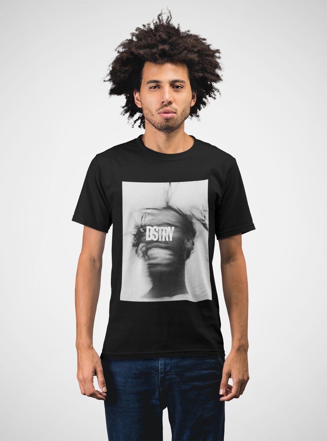 LOCO Classic Fit Amplifydestroy Print Tee Shirt Casual Wear, Gift for ...