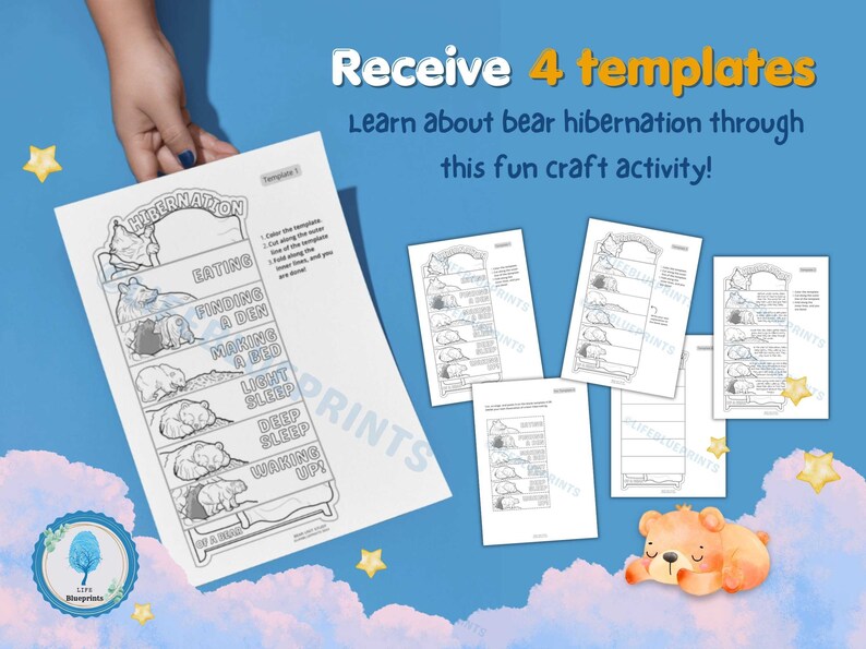 Bear Hibernation Foldable Activity | Montessori Classroom | Digital ...