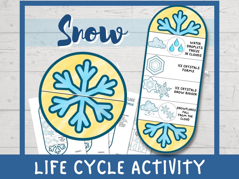 SNOW Life Cycle Christmas Snow Unit Study Montessori Learning Science ...