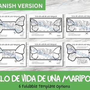 SPANISH Life Cycle of a Monarch Butterfly | Foldable Life Cycle Craft ...
